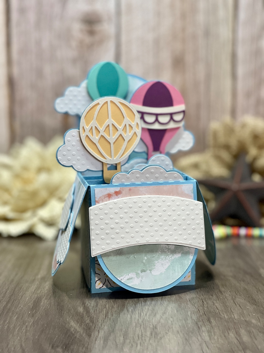 Hot Air Balloon Pop up Card - Etsy