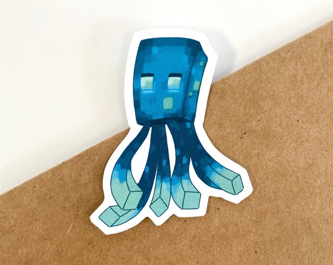 Minecraft Glow Squid Sticker | Minecraft Stickers, Glow Squid Stickers ...