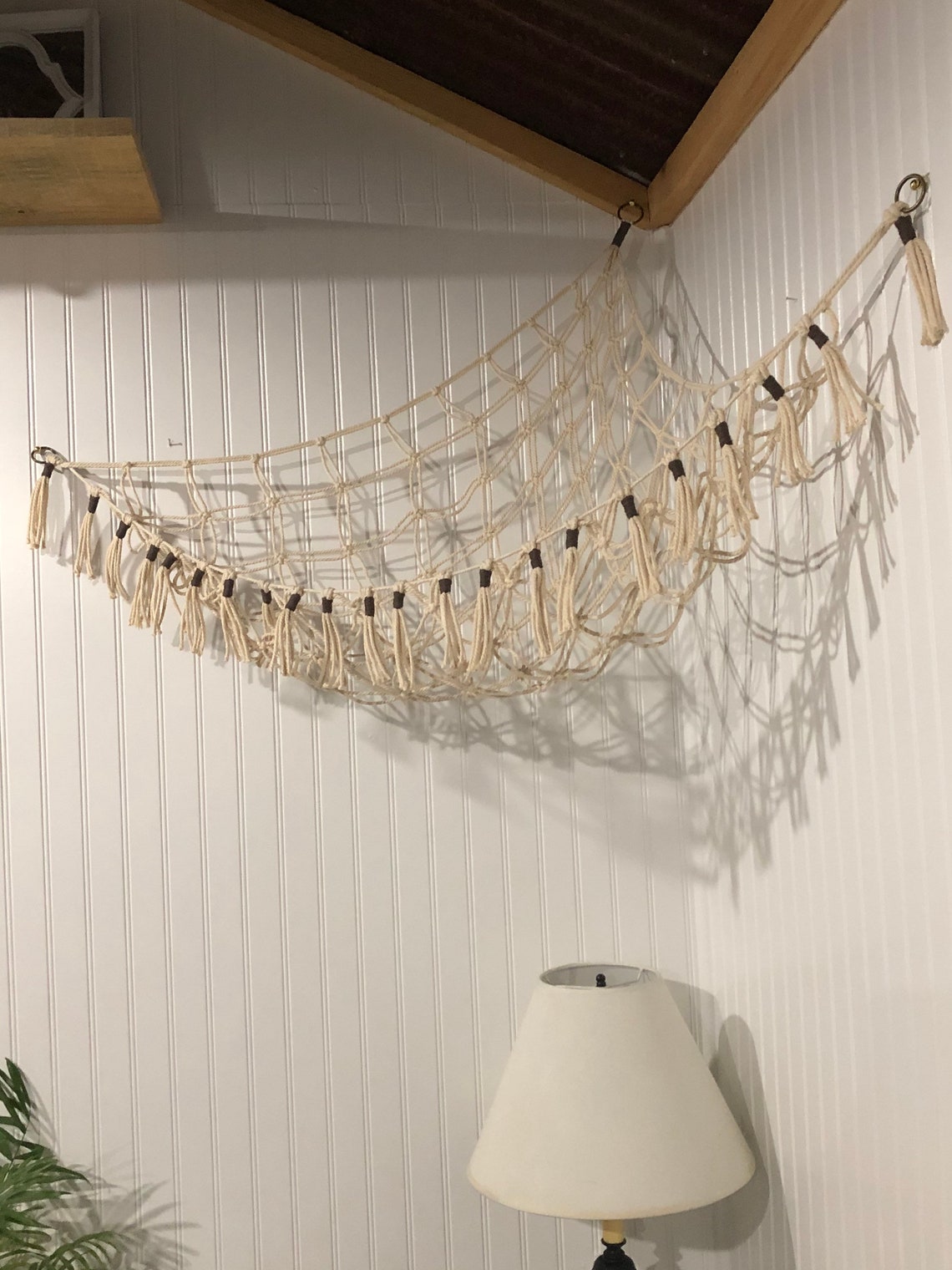 Macrame Corner Toy Net Hammock | Etsy