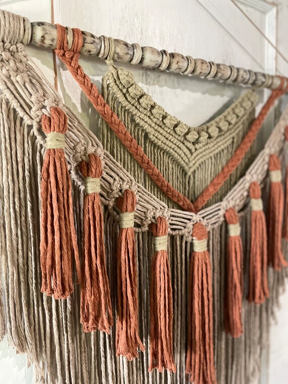Macrame Wall Hanging on Antique Spindle Macrame Wall Art - Etsy
