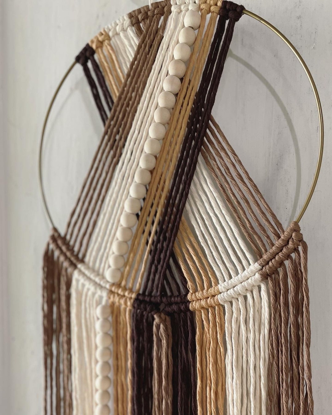 Macrame Wall Hanging Hoop Geometric, Dreamcatcher, Colorful Macrame - Etsy