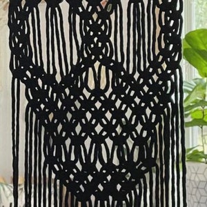 Skull Macrame Wall Hanging Halloween Decor, Goth, Witchy, Black Macrame ...