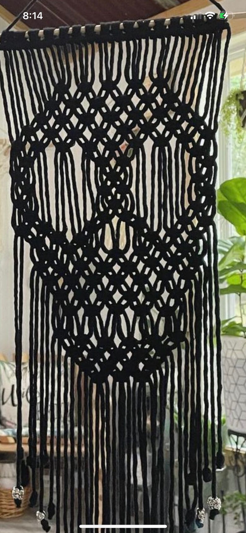 Skull Macrame Wall Hanging Halloween Decor Goth Witchy - Etsy