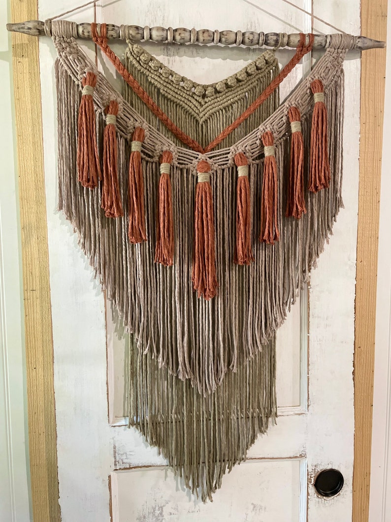 Macrame Wall Hanging on Antique Spindle Macrame Wall Art - Etsy