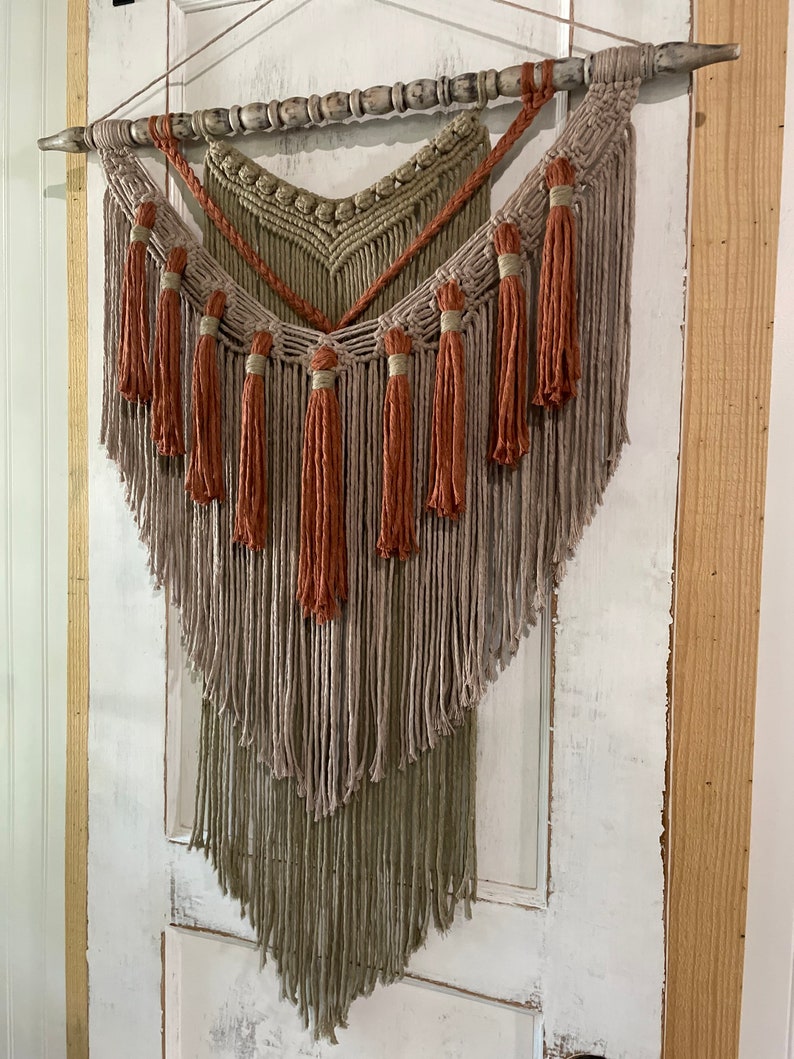 Macrame Wall Hanging on Antique Spindle Macrame Wall Art - Etsy