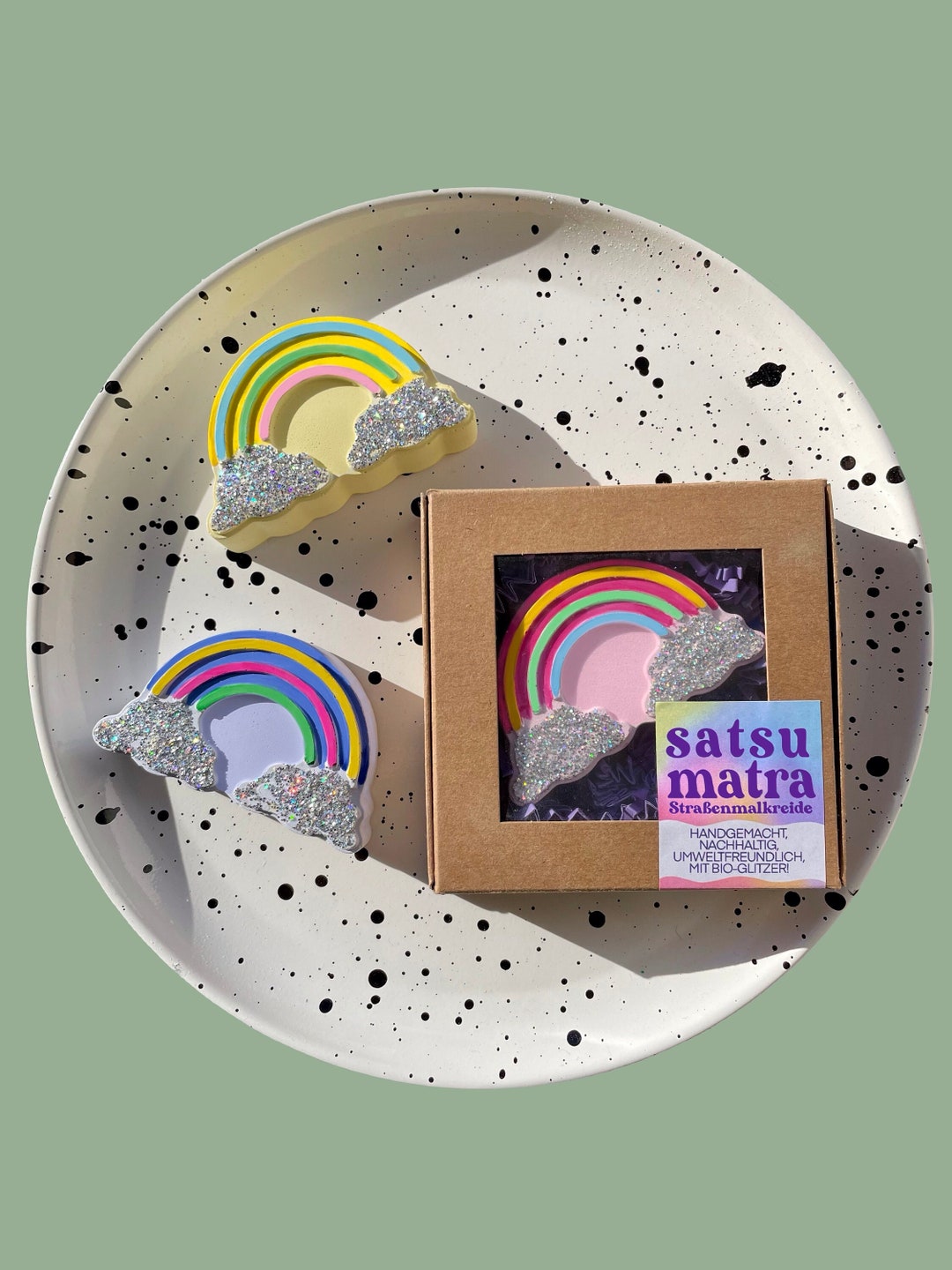 Rainbow Sidewalk Chalk Gift Box, Party Favor for Children's Birthdays ...
