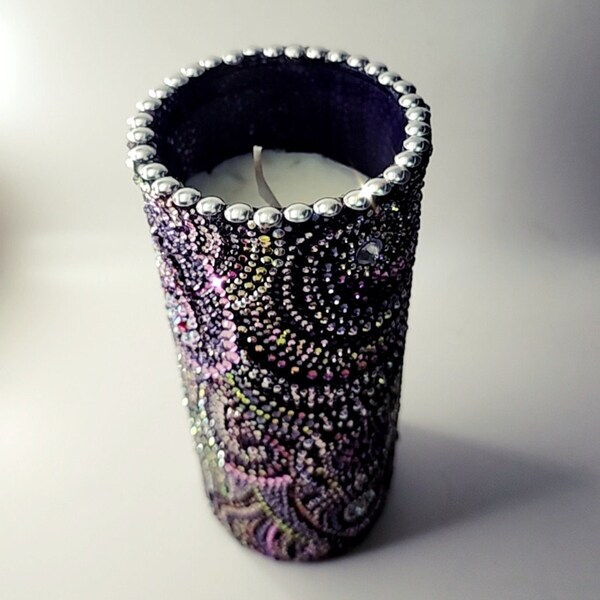 Rhinestone Candle - Etsy