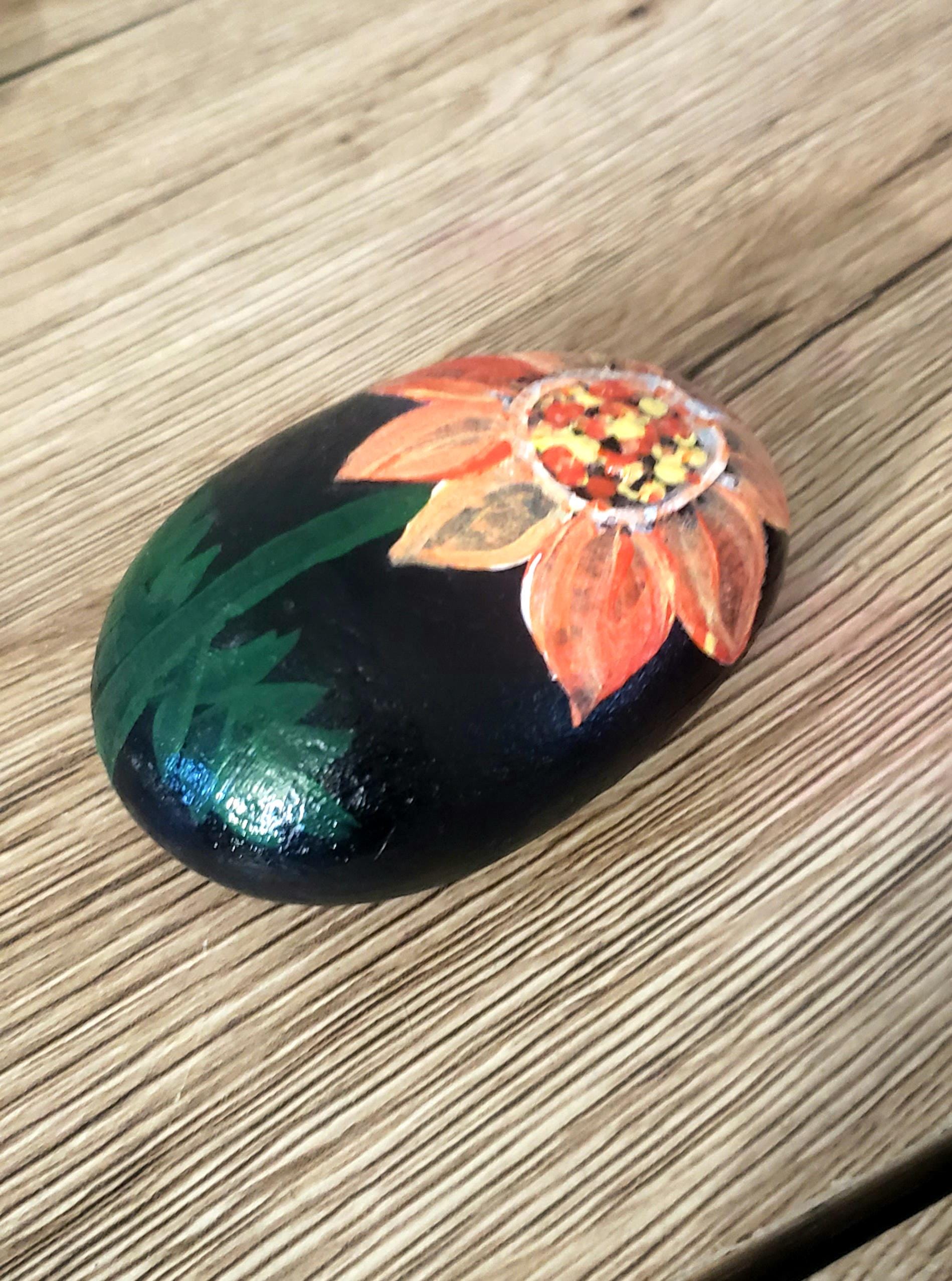 Painted Flower Rock Art. Kindness Rocks - Etsy