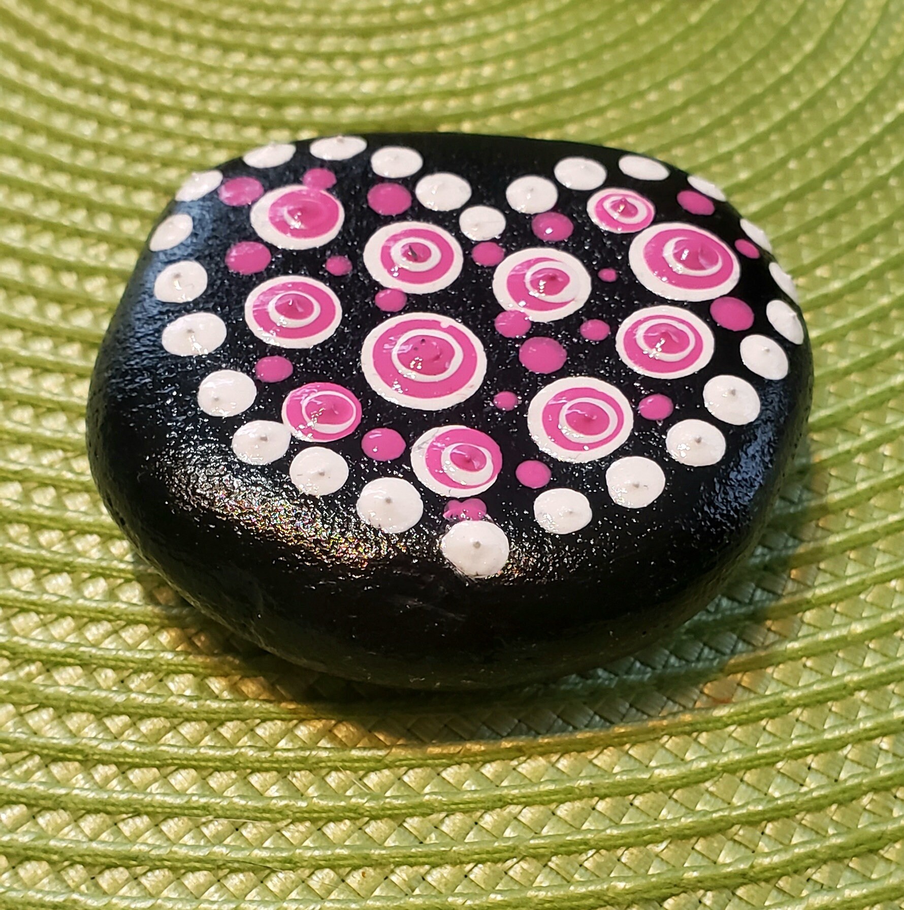Hand Painted Rock. Heart Pebble Art - Etsy