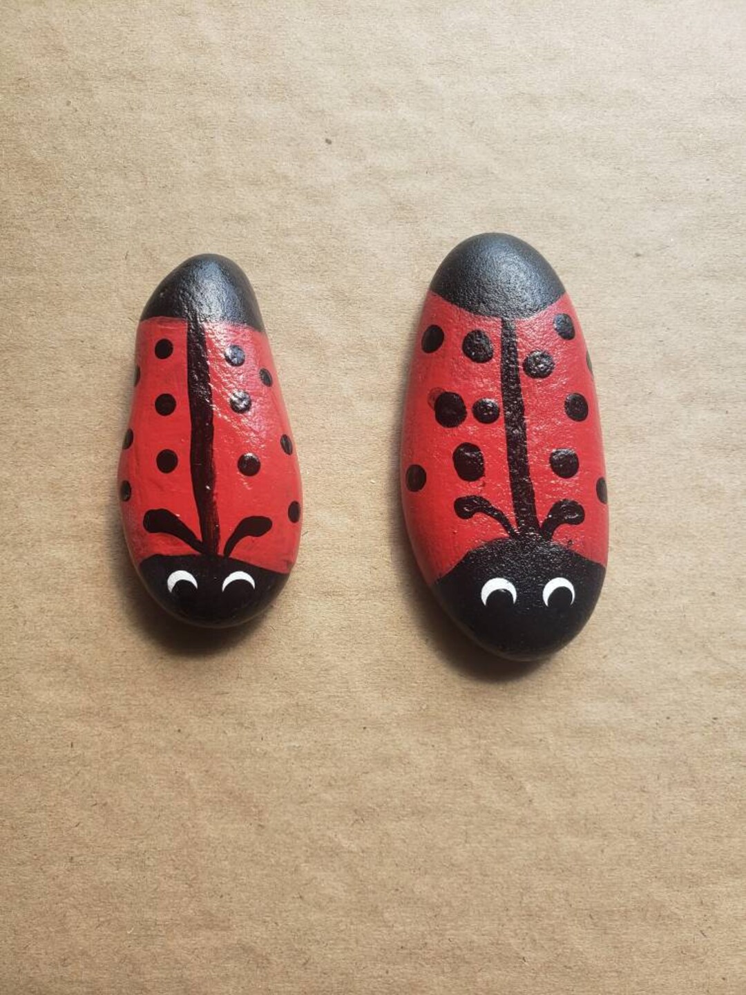 Ladybug Painted Rocks - Etsy