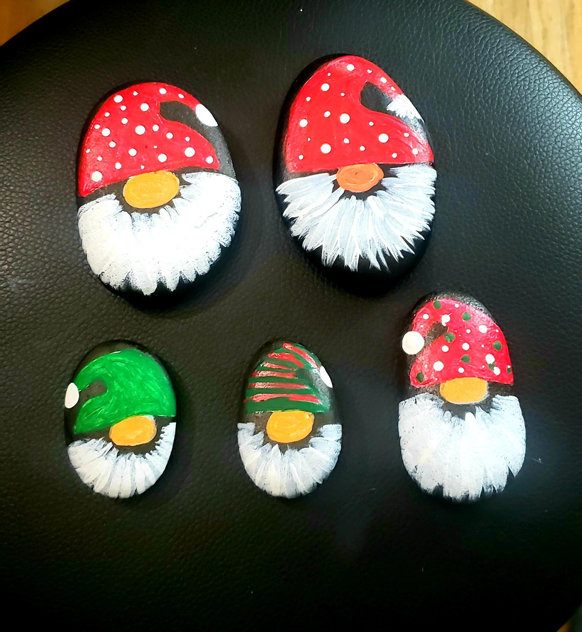 Hand Painted Gnome Rocks. Kindness Rocks. - Etsy
