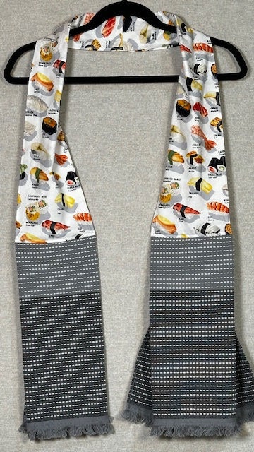 Sushi Sue's Chef Scarf Kitchen Boa Style Dish Towel Perfect Gift for ...