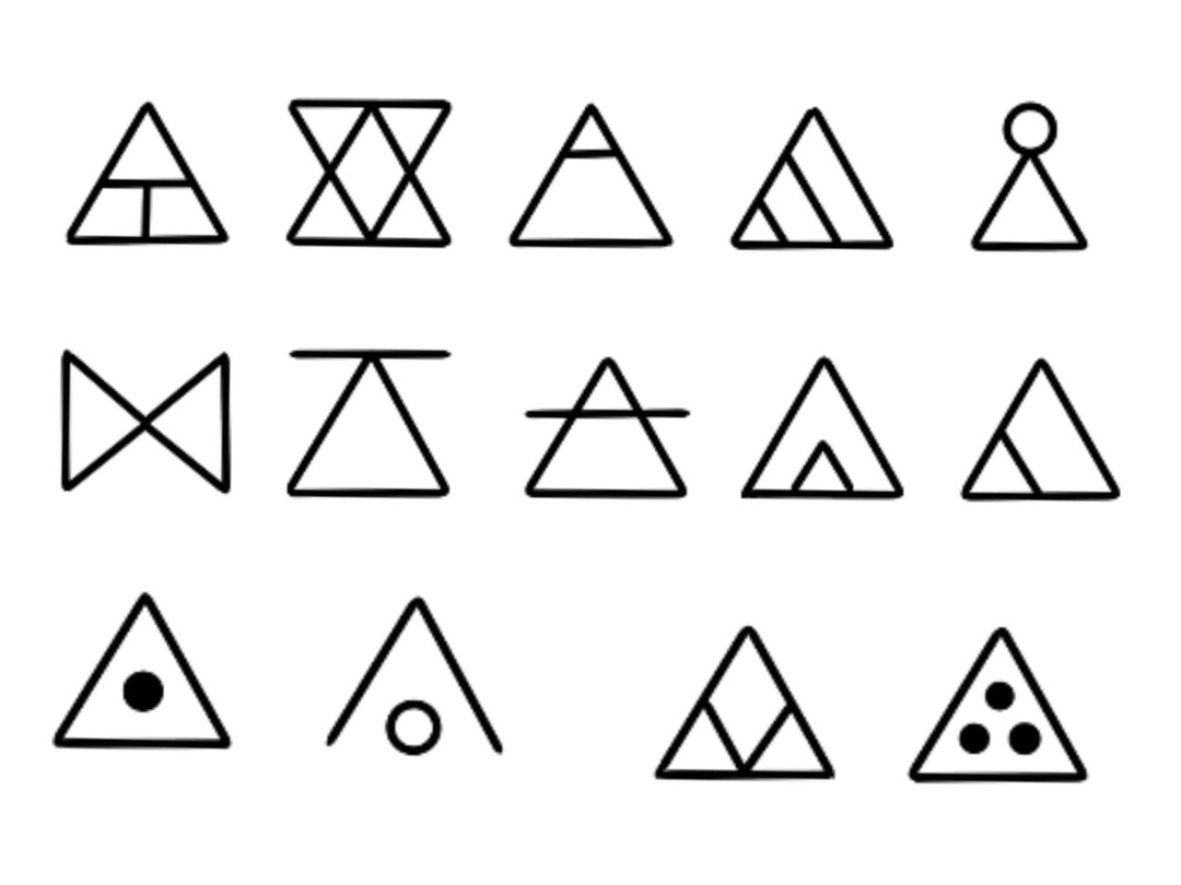 Triangle Glyph Foil Sheets 1-2 - Etsy