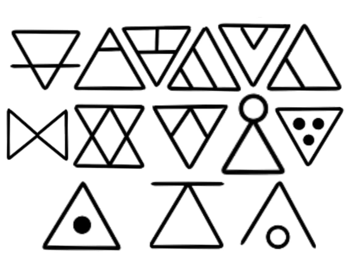 Triangle Glyph Foil Sheets 1-2 - Etsy