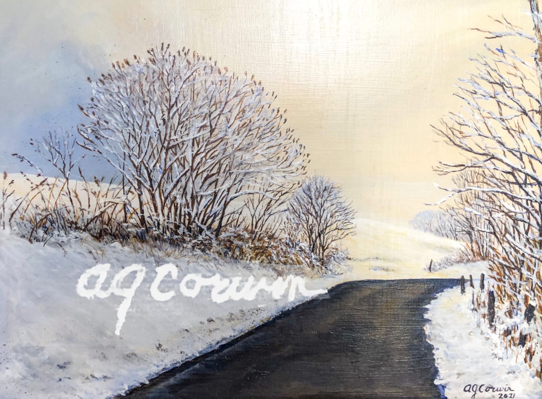Snowy Road Art Print No. 24 - Etsy