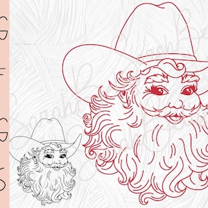 cowboy santa claus coloring pages