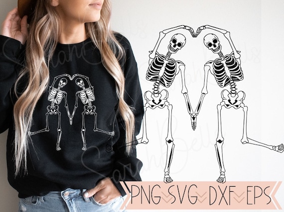 Dancing Skeleton Best Friends SVG Halloween Skeletons Clip - Etsy