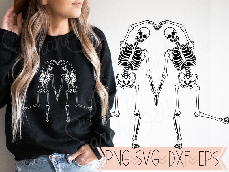 Dancing Skeleton Best Friends SVG, Halloween Skeletons Clip Art ...