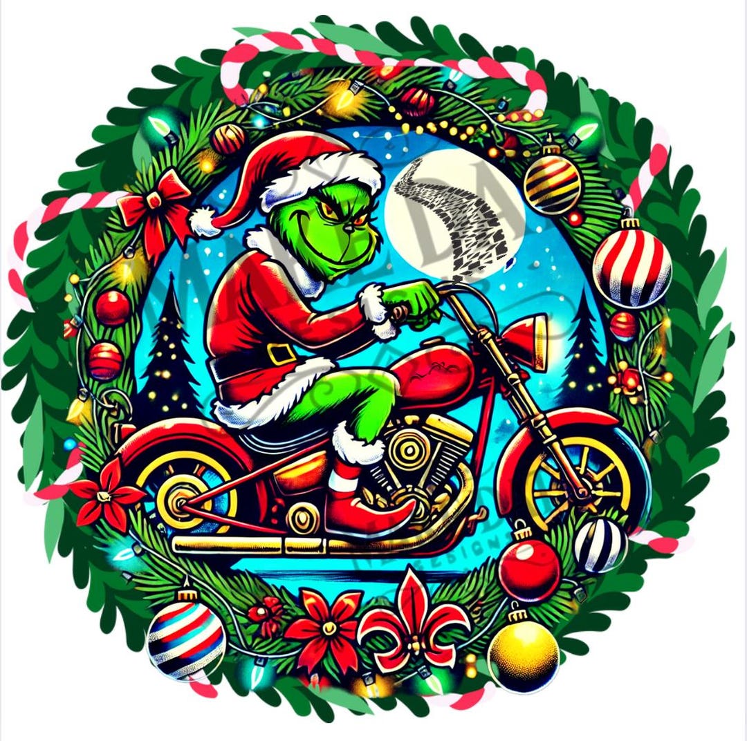 Grinch Motorcycle PNG - Etsy