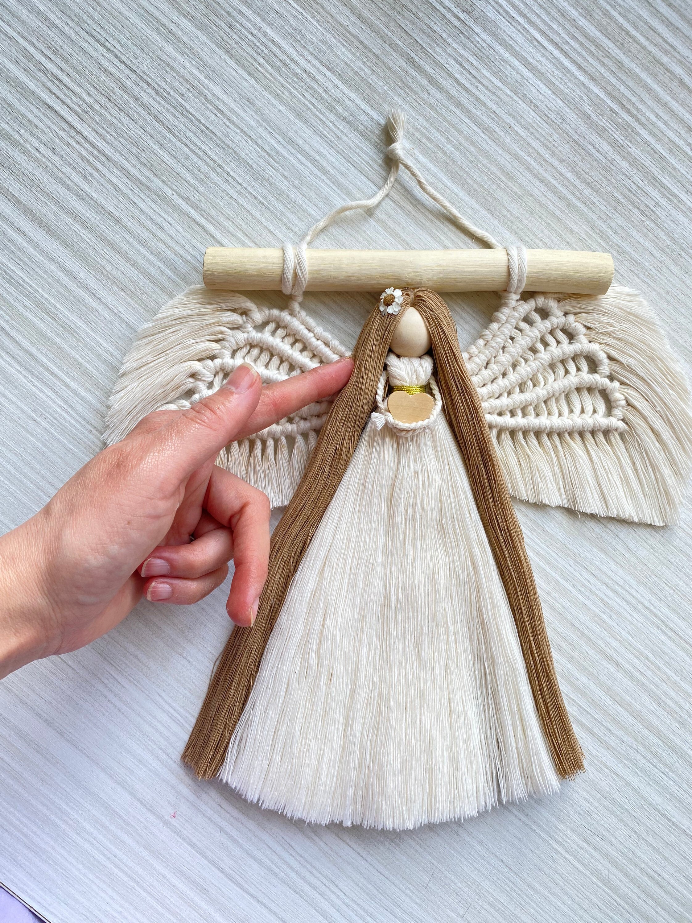 Macrame Angel Kit , Macrame Gift Kit, Birthday Gift Kit, Mother Day ...