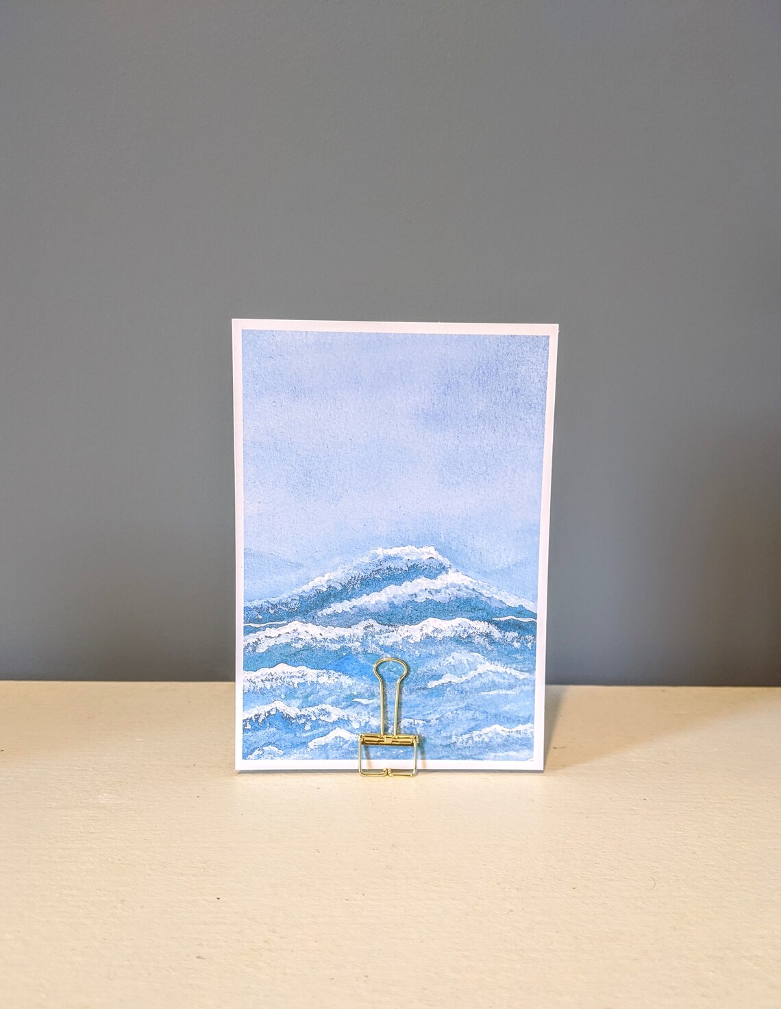 Misty Ocean Gouache Painting Print Home and Office Art Print - Etsy UK