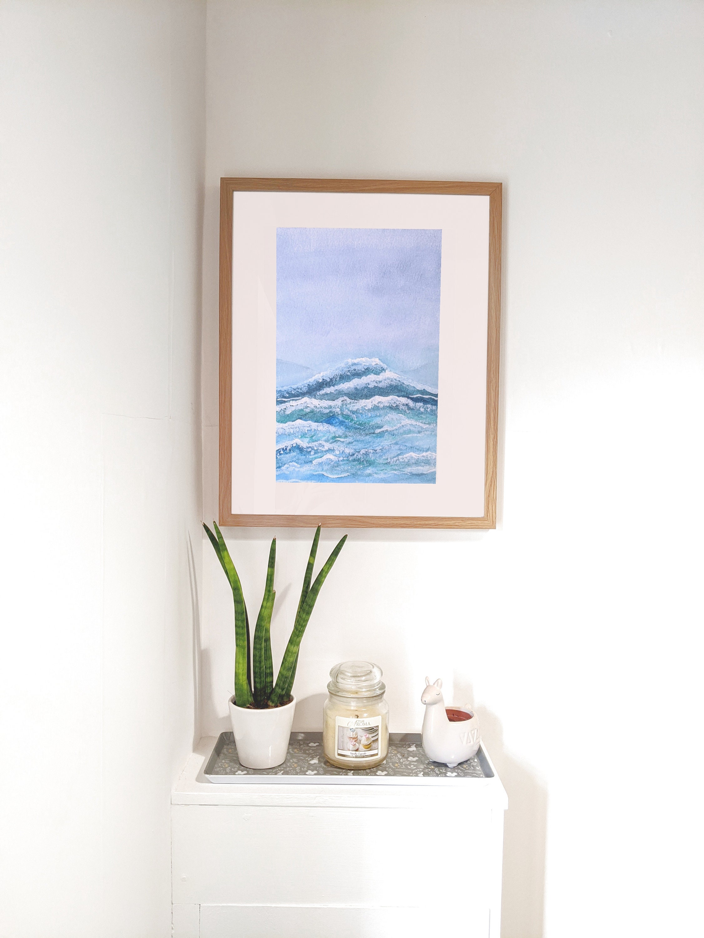 Misty Ocean Gouache Painting Print Home and Office Art Print - Etsy UK