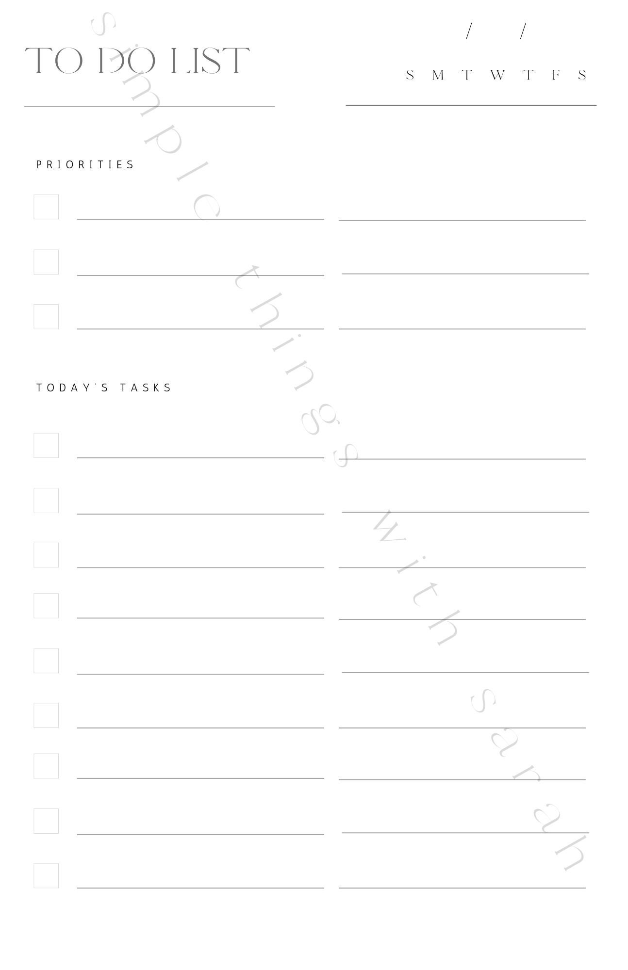 Minimal, Planner Bundle, Printable, Weekly, Checklist, Printable ...
