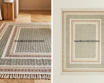 3x5 Ft Rug, Cotton Rug, Handmade Rug, Printed Rug, Floor Area Rug ...
