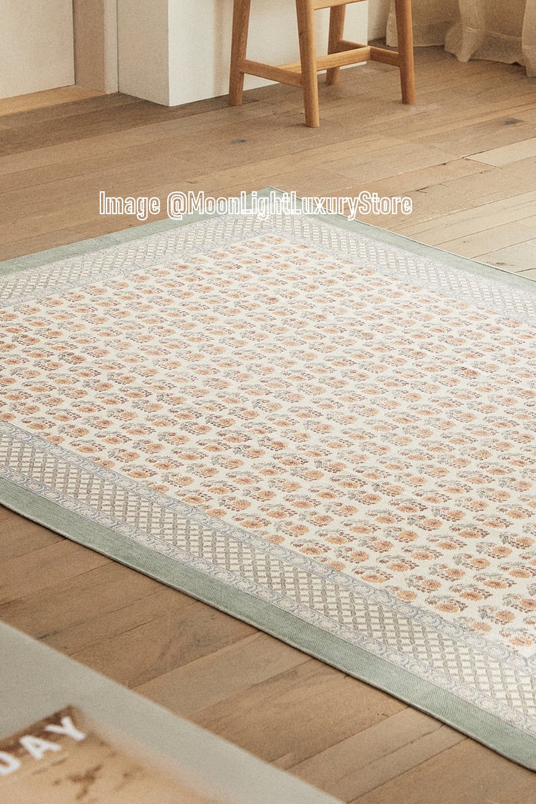 8x10 Ft Rug, Cotton Rug, Handmade Rug, Hand Block Printed Rug, Floor ...