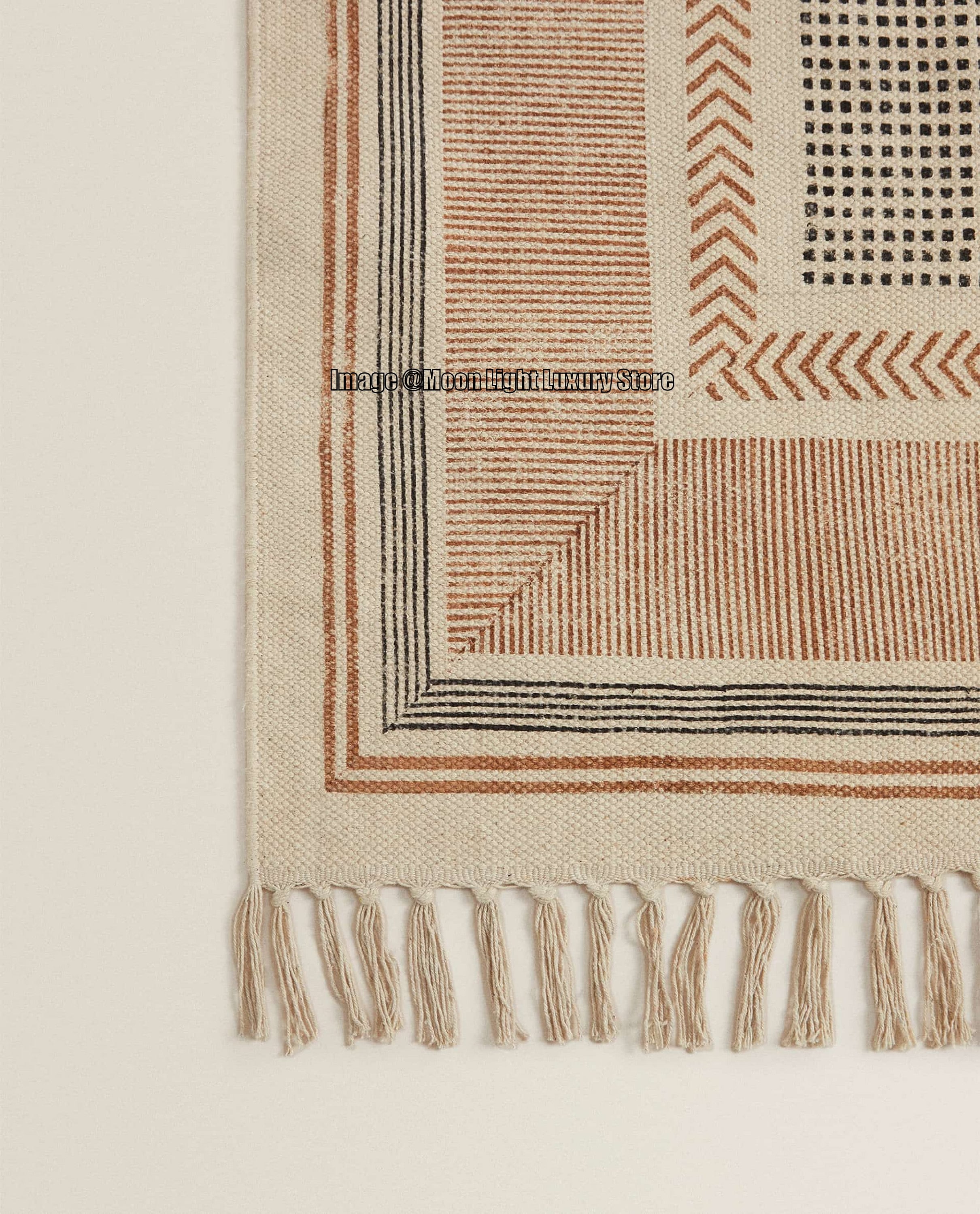 4x6 Ft Rug, Cotton Rug, Handmade Rug, Rag Rug, Hand Block Printed Rug ...