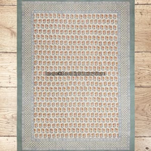 8x10 Ft Rug, Cotton Rug, Handmade Rug, Hand Block Printed Rug, Floor ...