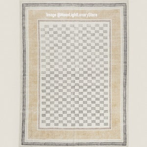 10x14 Ft Rug, Cotton Rug, Handmade Rug, Hand Block Printed Rug, Floor ...