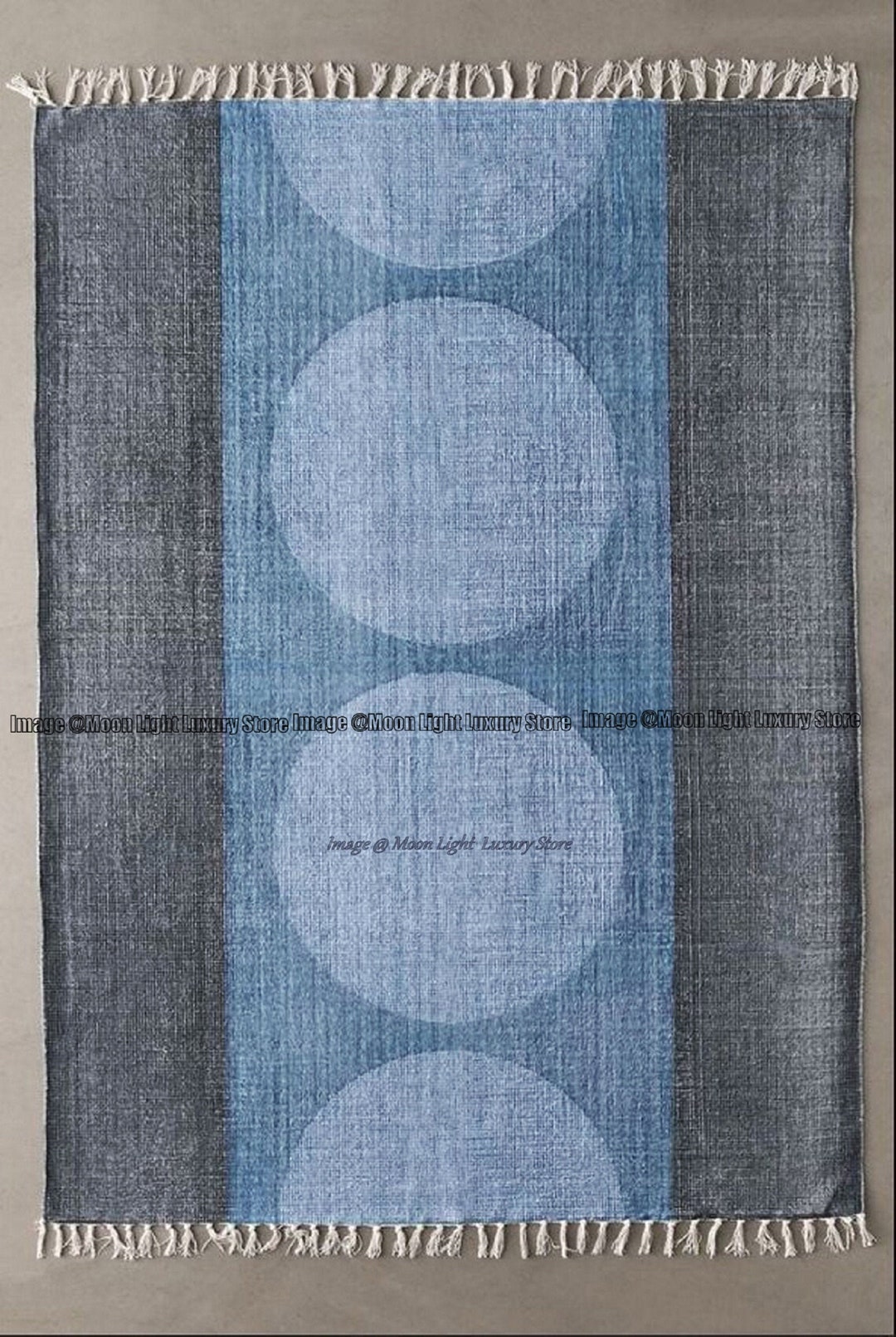 Square Rug 4x4ft, 5x5ft, 6x6ft, Cotton Rug, Handmade Rug, Hand Block ...