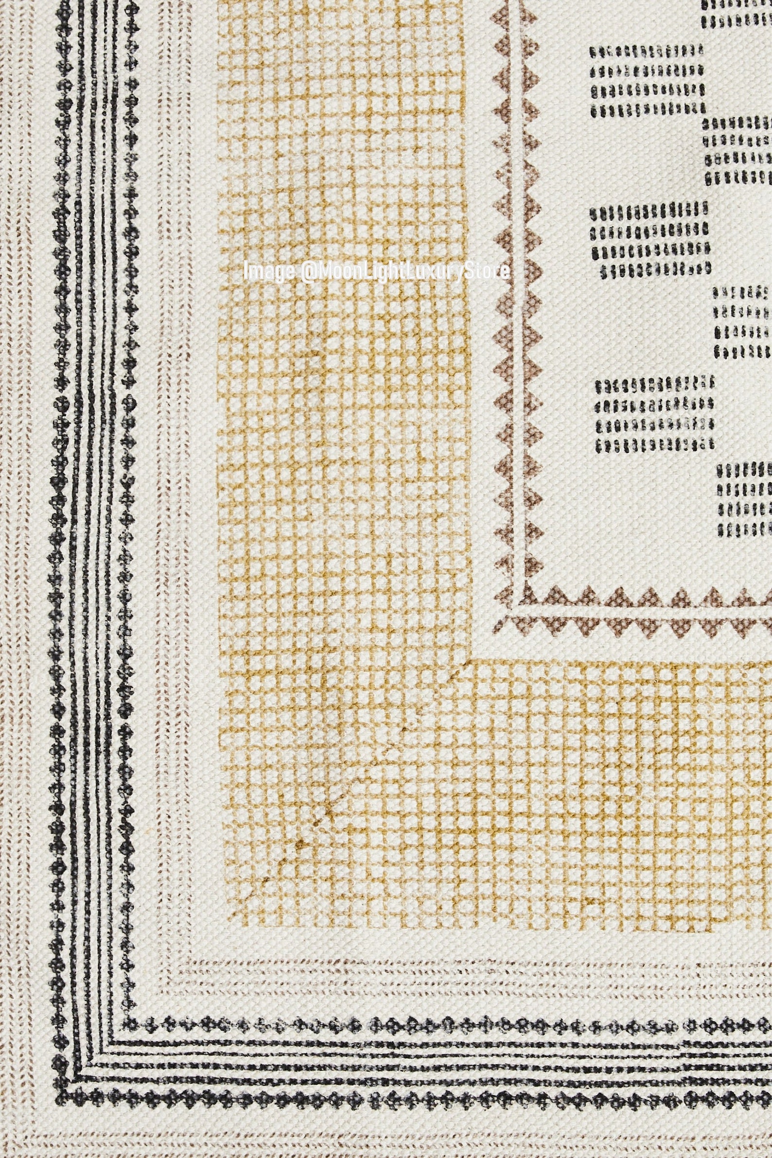 10x14 Ft Rug, Cotton Rug, Handmade Rug, Hand Block Printed Rug, Floor ...