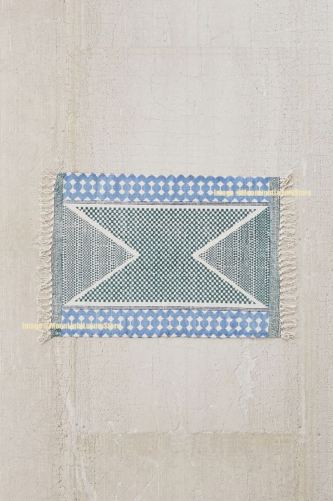 8x10ft Handmade Rug Cotton Rug Handblock Printed Rug Floor - Etsy