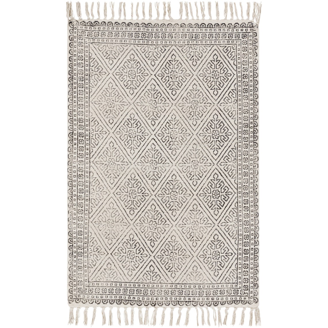4x6 Ft Cotton Rug, Handmade Rug, Outdoor / Indoor Rug, Indian Rug ...