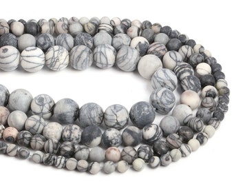 1 Full Strand Genuine Natural Loose Round Dull Semi Precious - Etsy