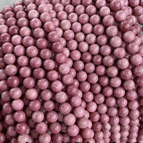 Pink Red Rhodonite Gemstone Grade Aaa Round 8mm 8mm 10mm 6mm - Etsy