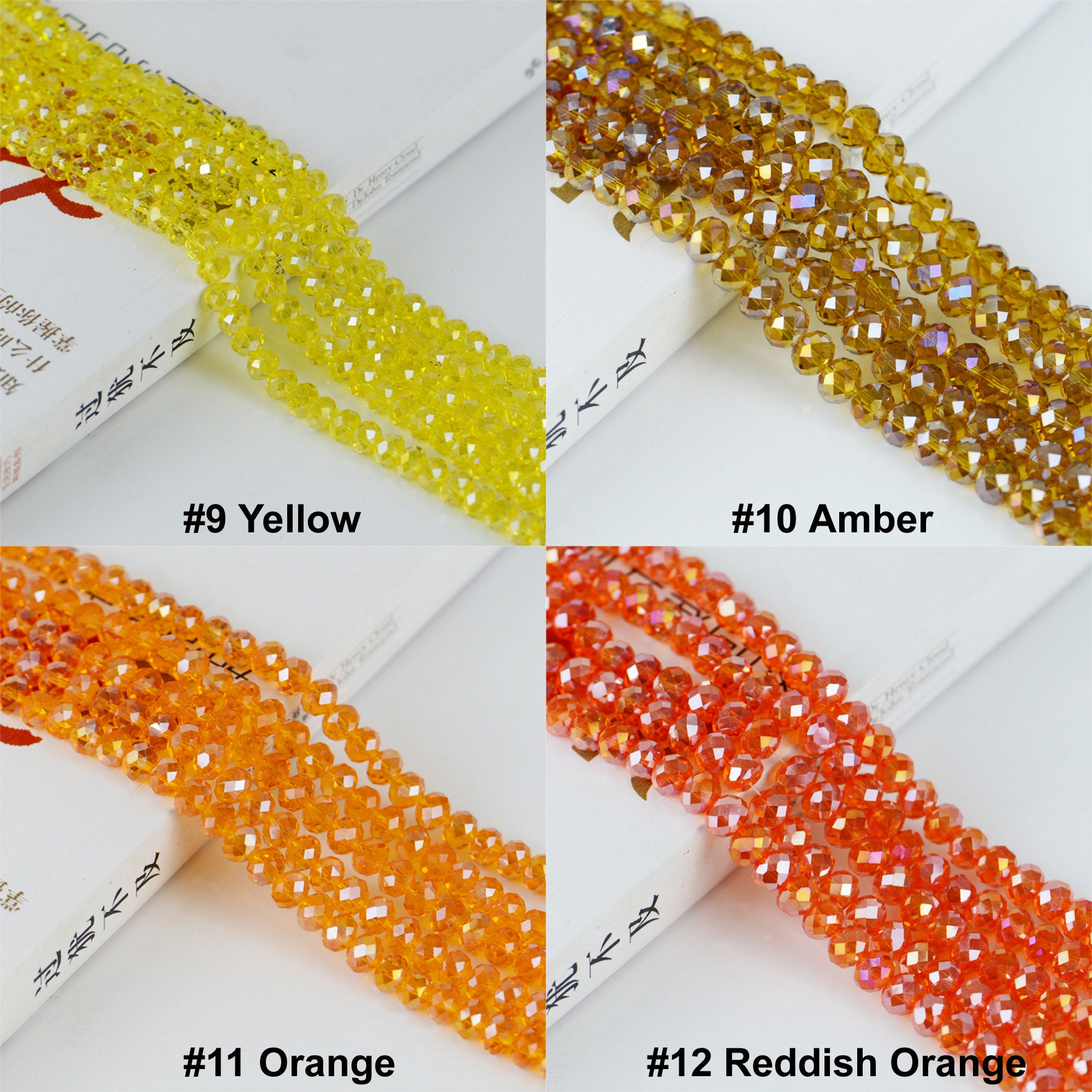17 Assorted Colors 1 Full Strand Sparkling Loose Faceted AB - Etsy