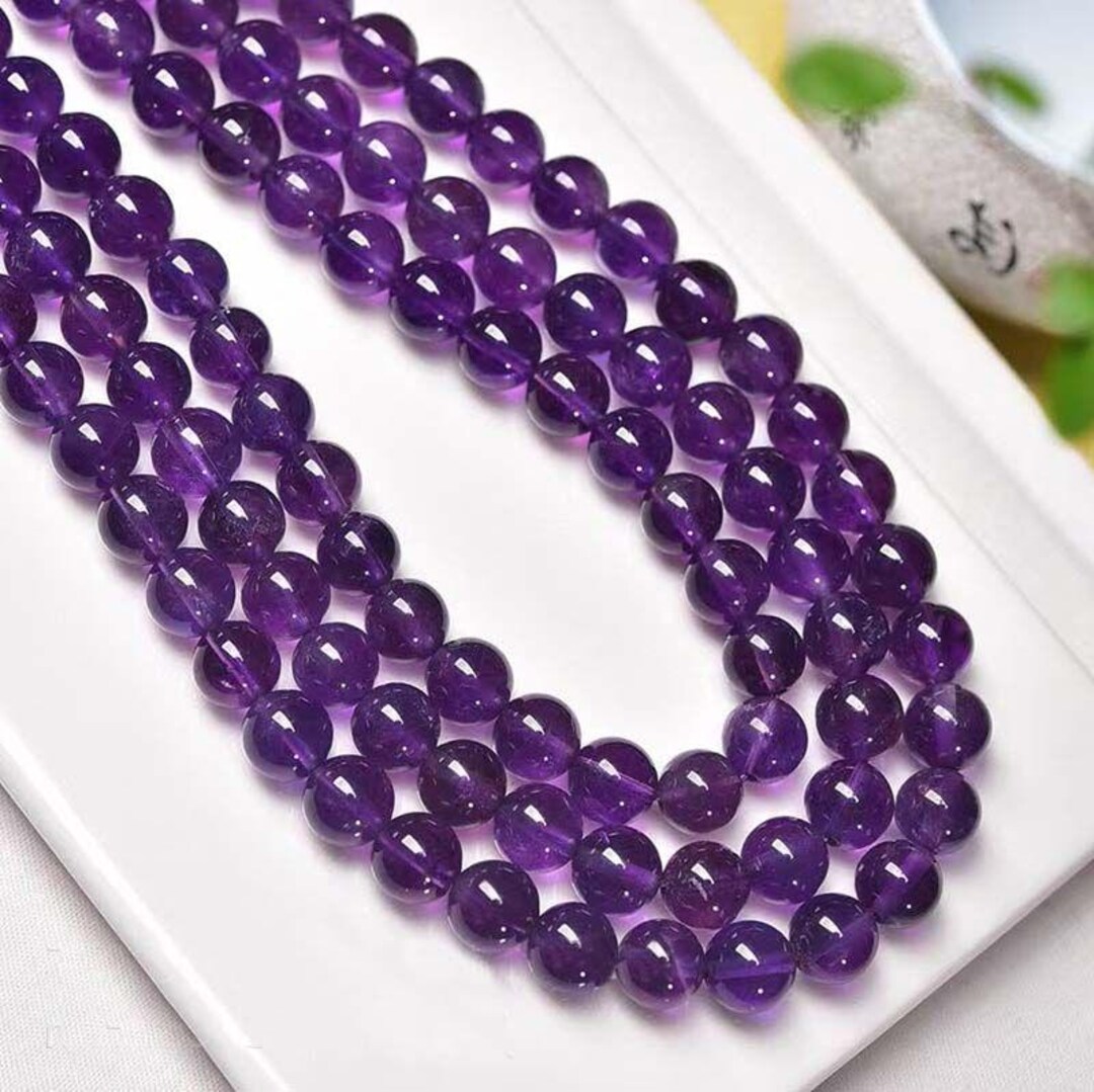 3A/5A High Grade Genuine Real Natural Precious Round Dark Purple ...