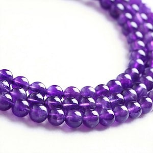 3A/5A High Grade Genuine Real Natural Precious Round Dark Purple ...