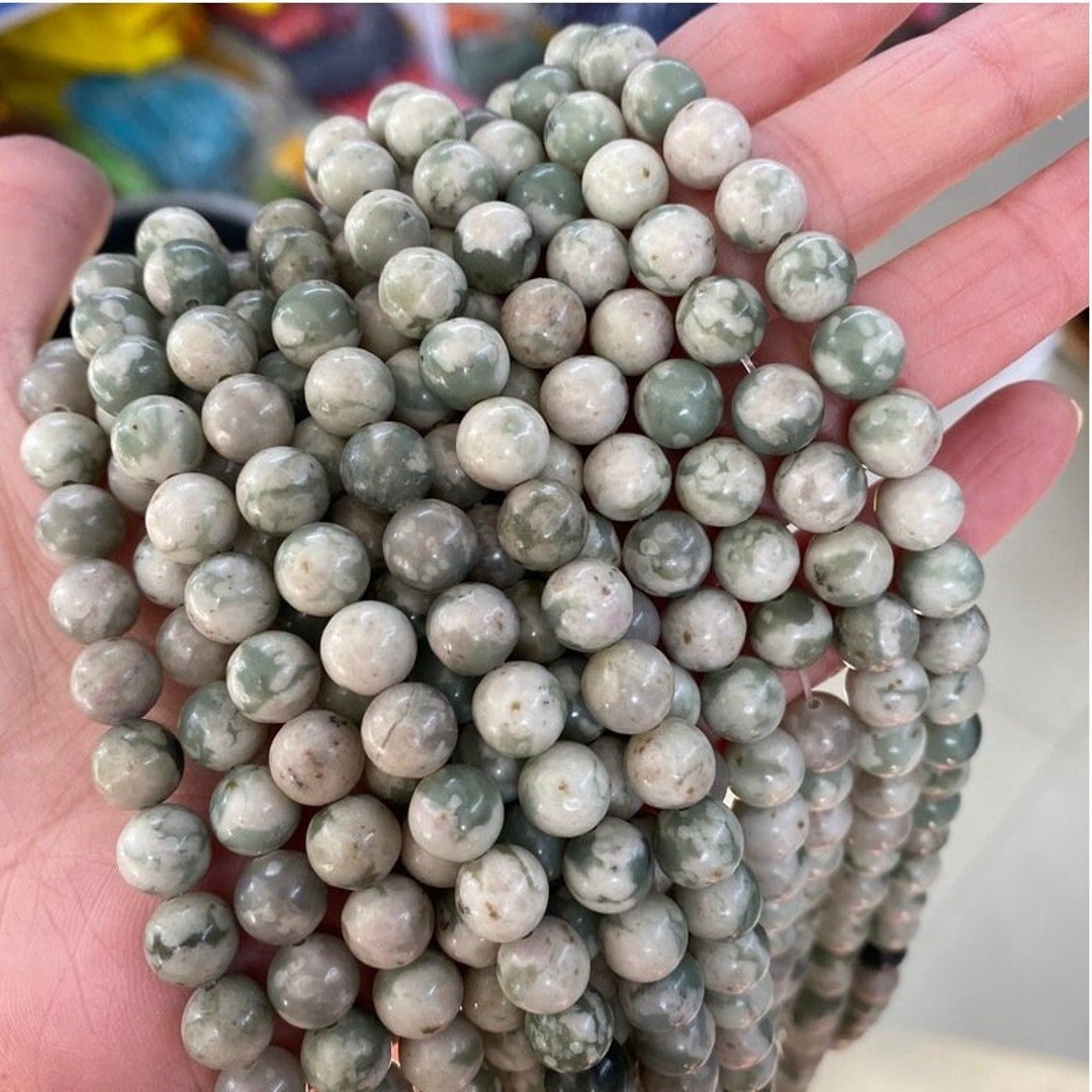 1 Full Strand 15.5" Genuine Natural Jixiang Lucky Jade Loose Round ...