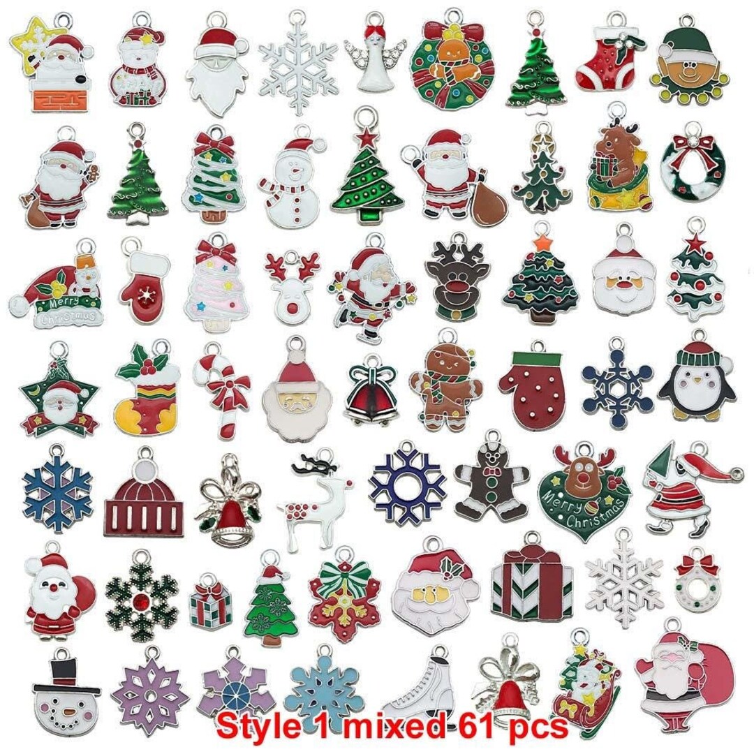 Wholesale Colorful Enamel Metal Christmas Santa Claus Snowflake Snowman ...