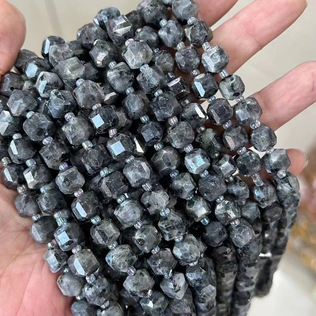 10mm Cube Larvikite Genuine Natural Loose Faceted Dice Square Healing ...