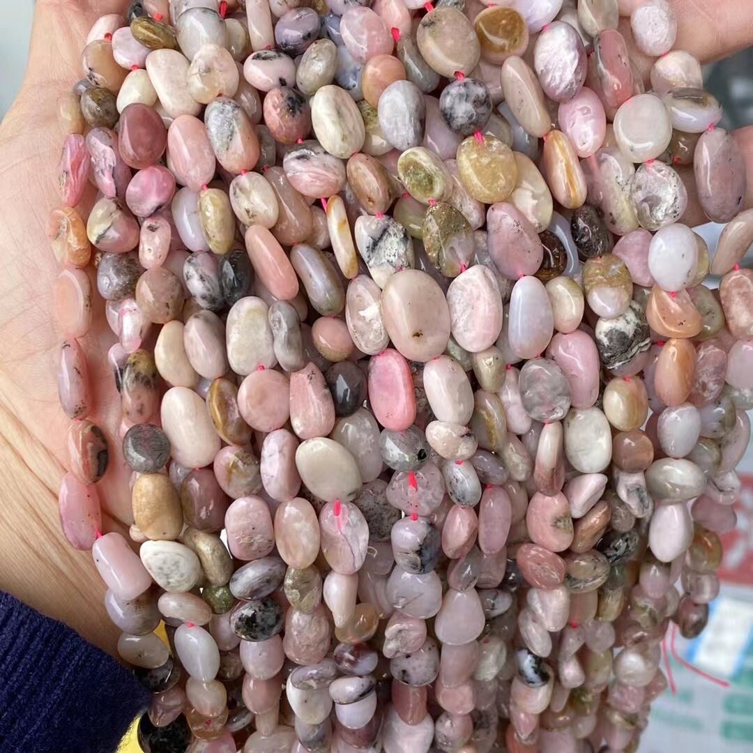 6*8mm 8*10mm Full Strand Loose Irregular Stone Genuine Natural Pebble ...