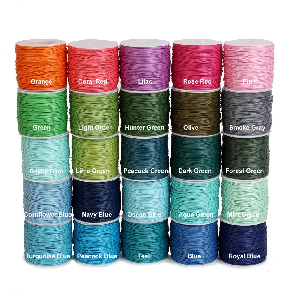 1mm 100 Yards/roll 50 Colors Cotton Wax Cord Waxed Cord - Etsy