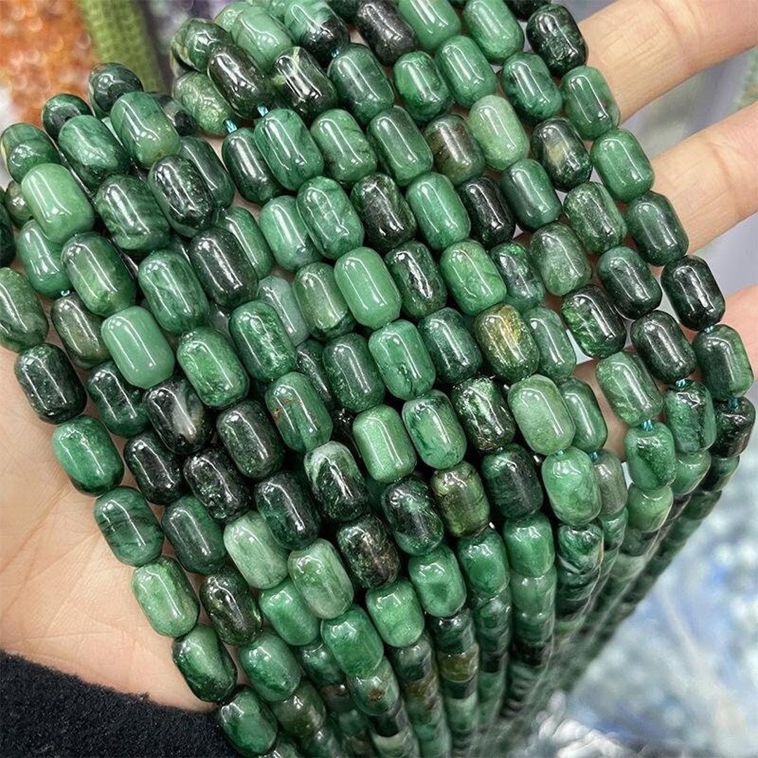 6x9mm Genuine Real Natural Barrel Shape Emerald Quartz Gemstone Short ...