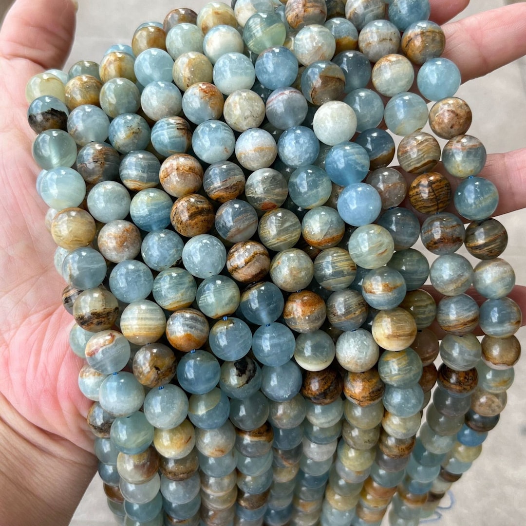 Genuine Natural Loose Round Healing Stone Smooth Argentina Blue ...