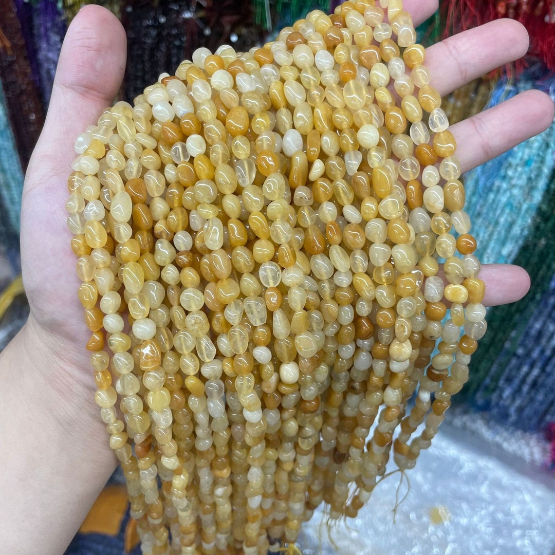 1 Full Strand Loose Irregular Stone Pebble Nugget Genuine Natural ...