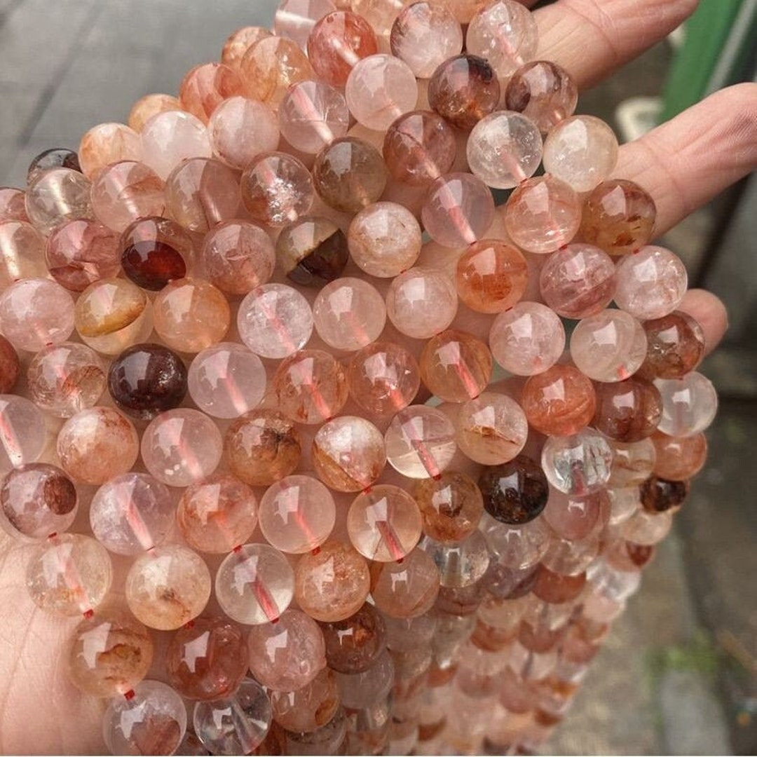 Genuine Natural Round Red Smooth Fire Ferruginous Harlequin Red Healer ...
